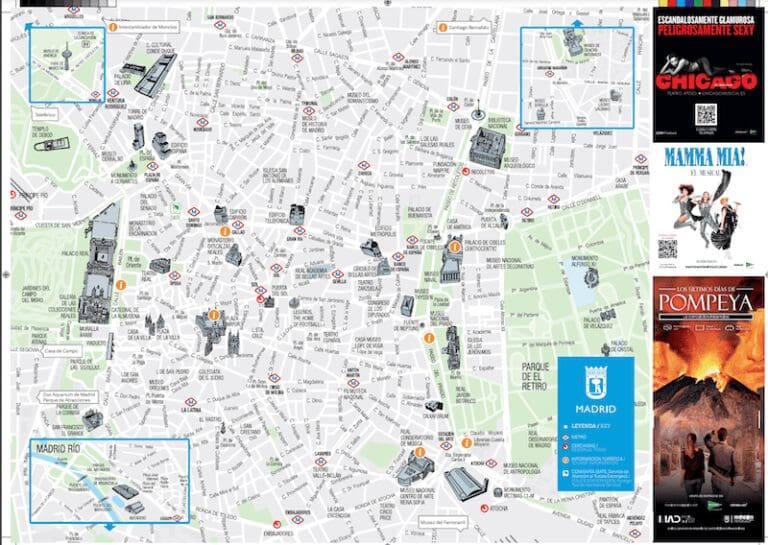 Carte touristique de Madrid : quartiers, monuments et repères utiles